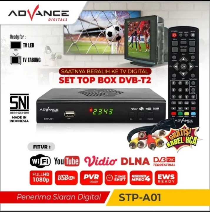 Set top box advance STP-A01 STB tv digital resmi sni | Lazada Indonesia