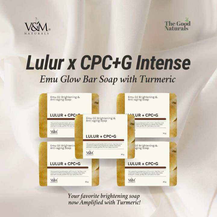 Lulur CPC+G with Turmeric Emu Glow Brightening Bar Soap 90g VNM V&M NATURALS | Lazada PH