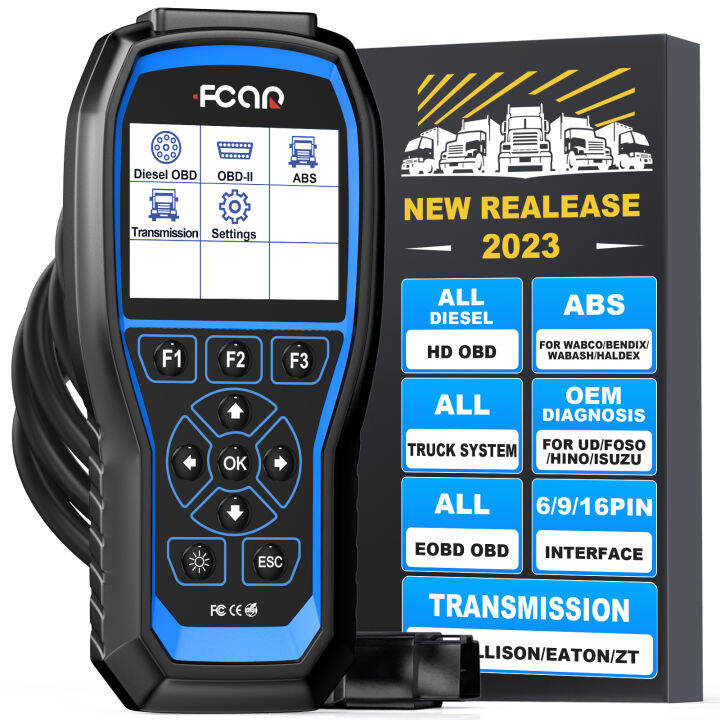 FCAR F507 12V-24V Heavy Duty Truck OBD2 Scanner Advanced All System ...