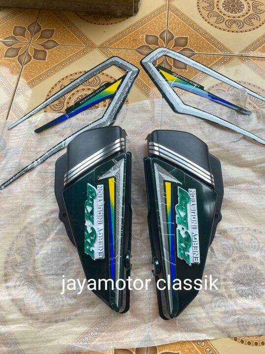 Tutup bok aki rx king 2001 hijau botol lengkap stiker emblem | Lazada ...