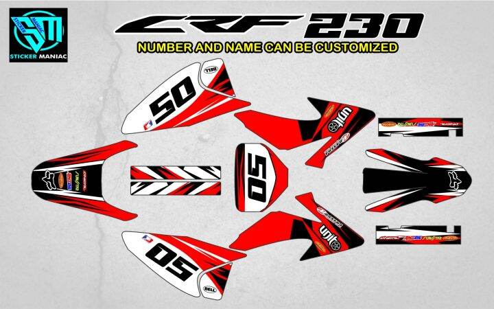 Honda crf 230 full body decals Laminated | Lazada PH