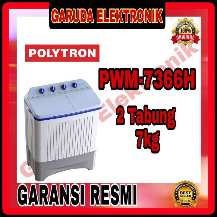 Mesin Cuci Polytron 2 Tabung 7kg PWM-7365H | Lazada Indonesia