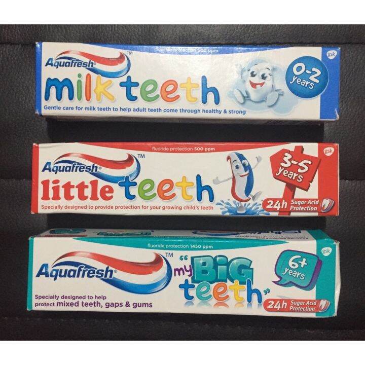 Exp: 2024; Aquafresh Kids toothpaste Milk / Little / Big Teeth / Splash ...