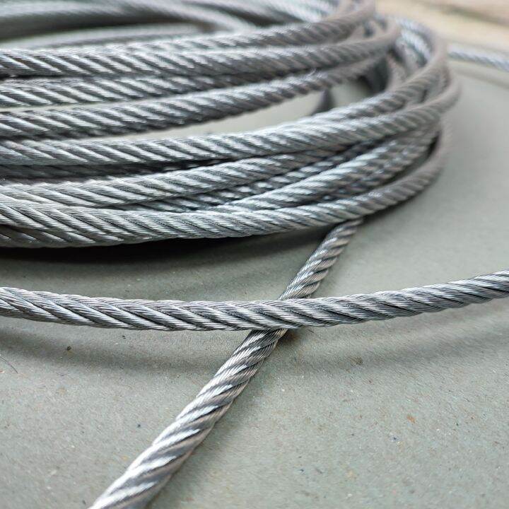 Kawat seling baja 6 mm galvanis wire rope tali | Lazada Indonesia