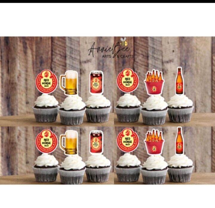 Red horse cake topper (12pcs) | Lazada PH