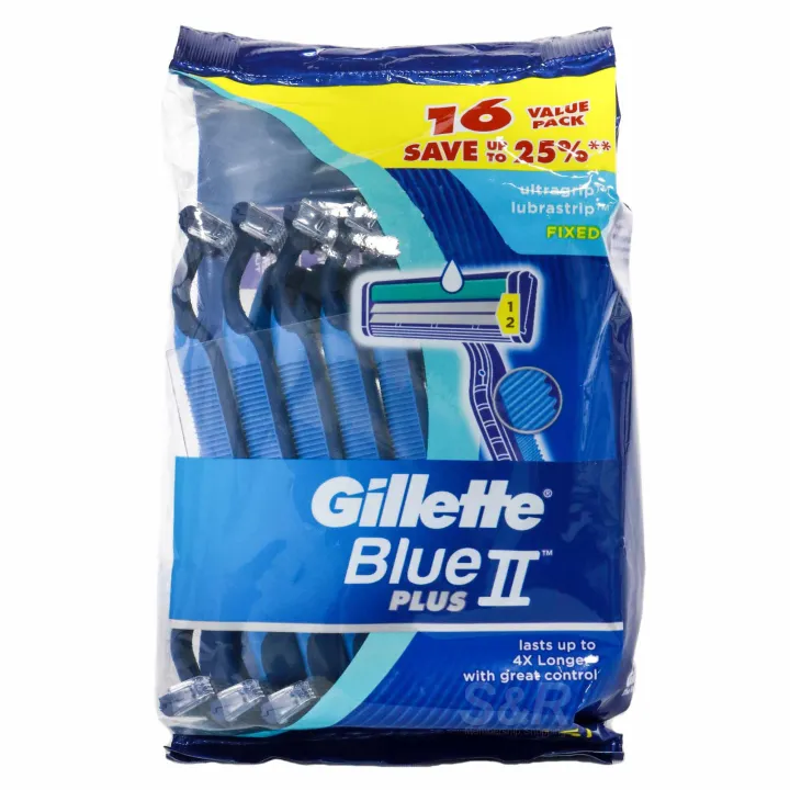 Gillette Blue II Plus Razors 16pcs | Lazada PH