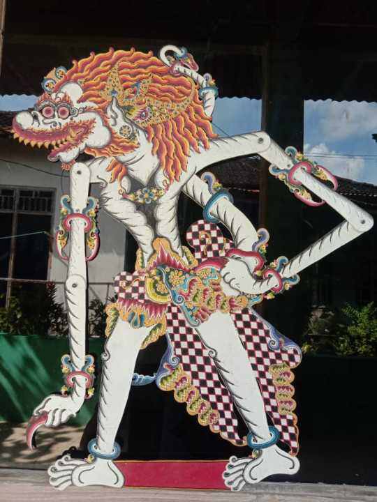 wayang kulit hanoman obong/kulit sapi asli/ukiran standart pewayangan ...