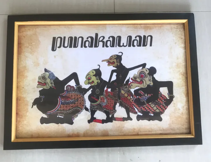HiasanDinding Cetak gambar PUNAKAWAN pewayangan semar,bagong,petruk ...