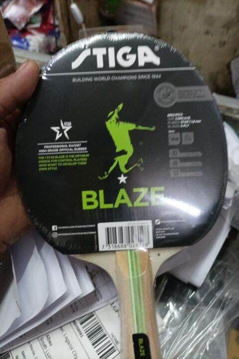 Stiga Hobby Blaze Ping Pong Table Tennis Racket Bat with Rubber | Lazada PH