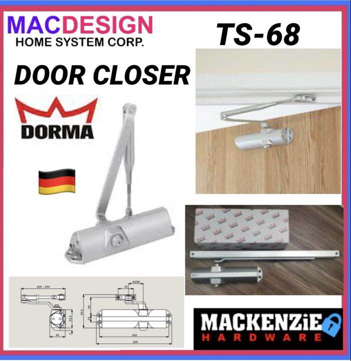 DORMA TS68 Door Closer without Hold Open Series Germany Genuine Product ...