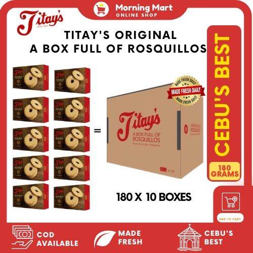 Titays Rosquillos in a box | Titays Travel box Pasalubong | 10 boxes of ...