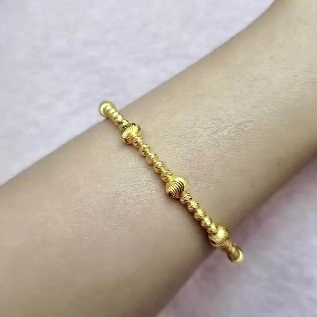 GELANG TANGAN DESIGN BIJI EMAS 916 9.55g | Lazada