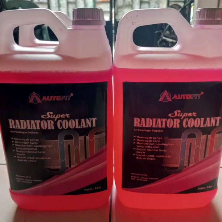 SUPER RADIATOR COOLANT AUTOFIT 5 LITER/AIR PENDINGIN RADIATOR MERAH DAN ...