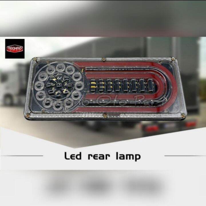 Lampu Led Stop Lamp Mobil Truk Model Kotak Panjang 41cm Type 887M 24v ...