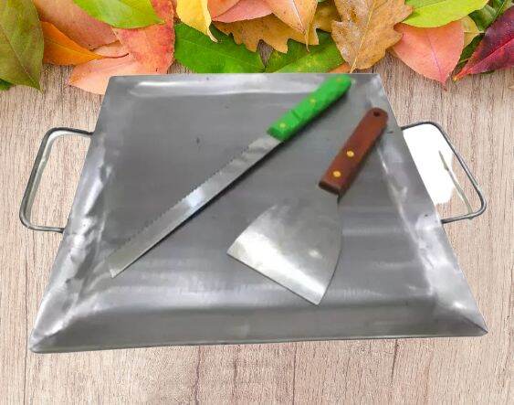 PAKET WAJAN PANGGANGAN ROTI SOSIS DAGING BURGER PLAT BESI BAJA BAKARAN ...