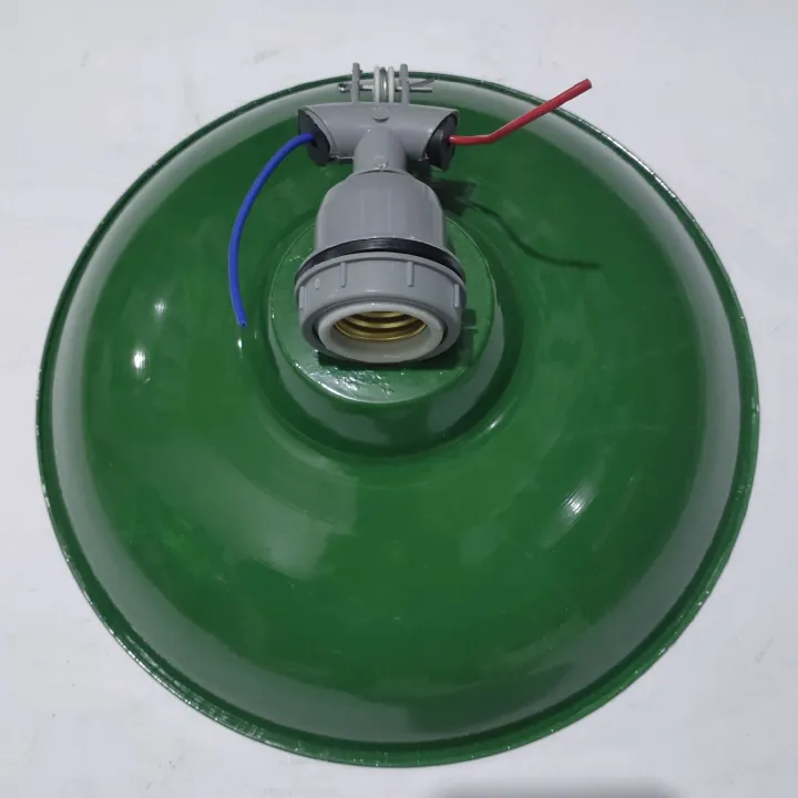 ( 1 SET ) KAP LAMPU JALAN + FITTING KAP LAMPU WD E27 WARNA HIJAU PUTIH DAN FITTING BERBAHAN ...