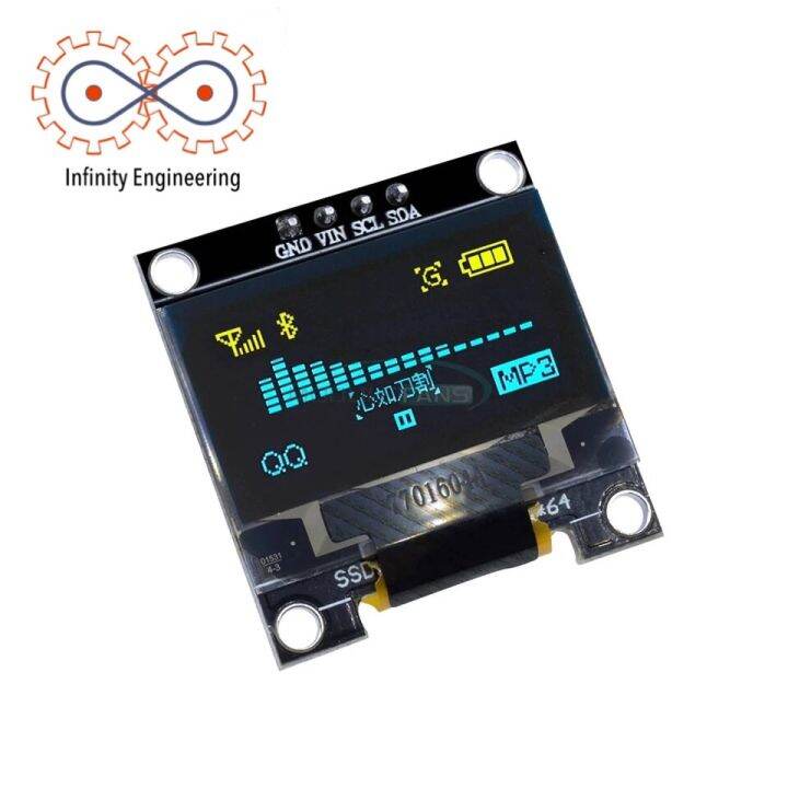 จอ OLED I2C 128X64 0.96 Inch จอแสดงผลสำหรับ Arduino | Lazada.co.th