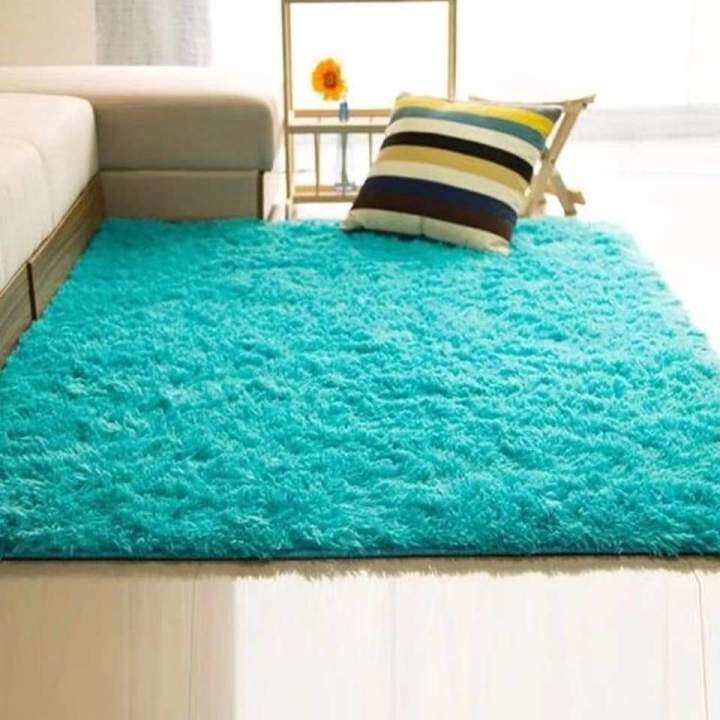 pvc 10colors 80cm x 120cm Home Living Fluffy Rugs Shaggy Dining Room ...