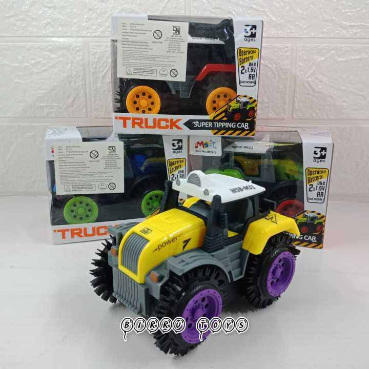 Mainan Traktor / Farm Truck Bump And Go - Tipping Car | Mobil Jungkir ...
