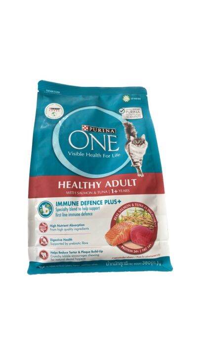 Purina one healthy adult 1+ 380กรัม | Lazada.co.th