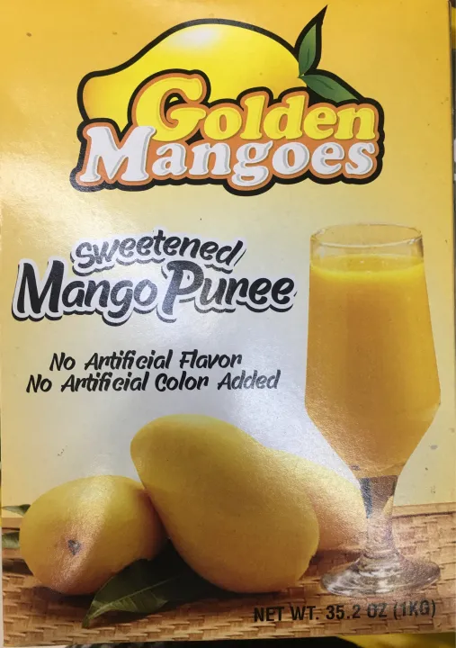 Golden mangoes sweetened mango puree 1kg Cebu’s best | Lazada PH
