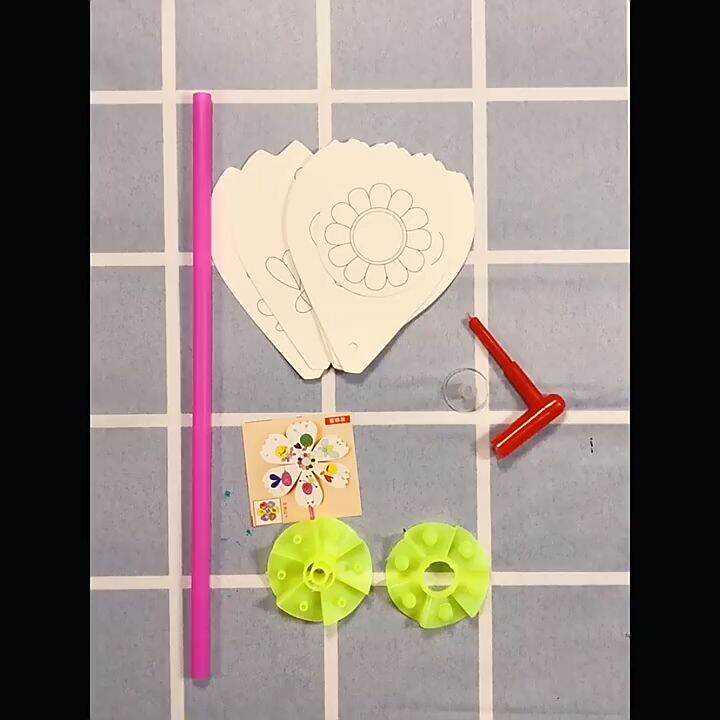 [LBH] DIY Pinwheels Craft Paper Graffiti Drawing Windmill Wind Spinner ...