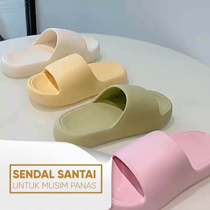 Angola Sendal Slip On EVA H33 Sandal Rumah Slop Santai Wanita Pria/Sendal Korea Jelly | Lazada ...