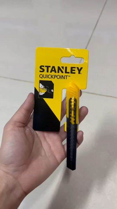 คัตเตอร์เล็ก #10-150 STANLEY Quick Point Knife 5 1/8 in 9mm | Lazada.co.th