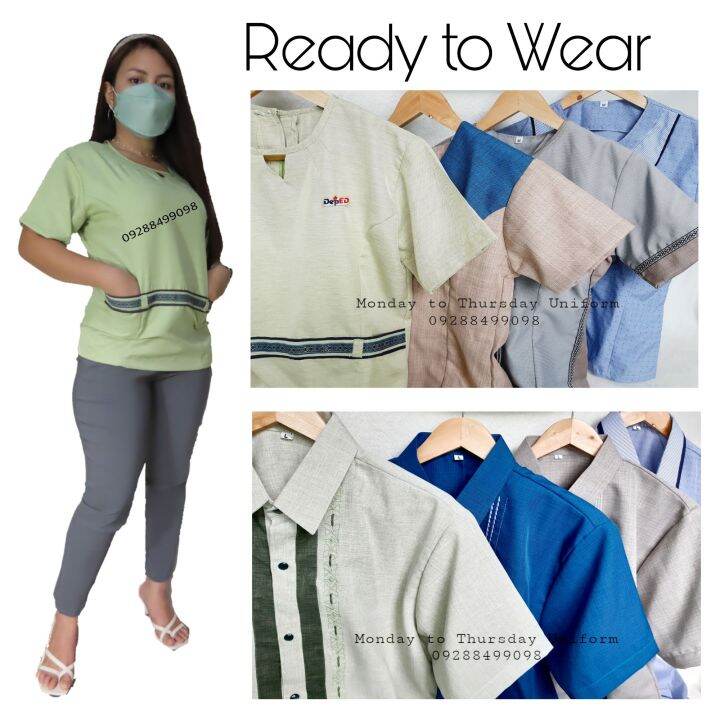 Teachers Uniform Ready to Wear for male and female | Lazada PH