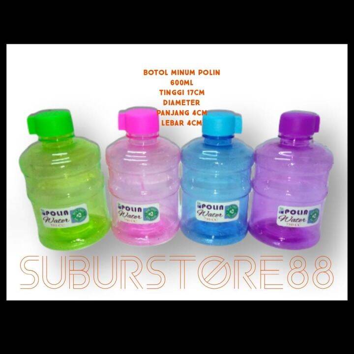 BOTOL AIR POLIN 600ML MOTIF GALON AIR (BPA-FREE) 6 pcs | Lazada Indonesia
