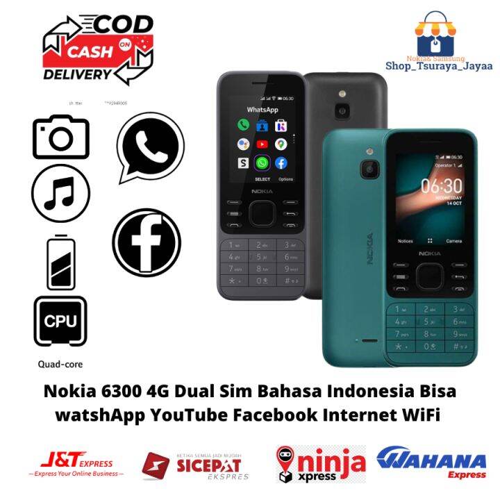 Handphone Nokia 6300 4G Hp Dual Sim Fullset | Lazada Indonesia