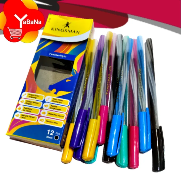 Bolpen Motif ulir Pen Pulpen Pena Kingsman A-35 12 pcs | Lazada Indonesia