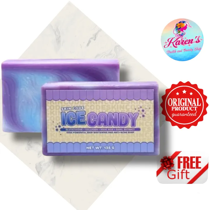 Ice Candy Glutathione Collagen and Snail Extract Whitening Soap 135g ...