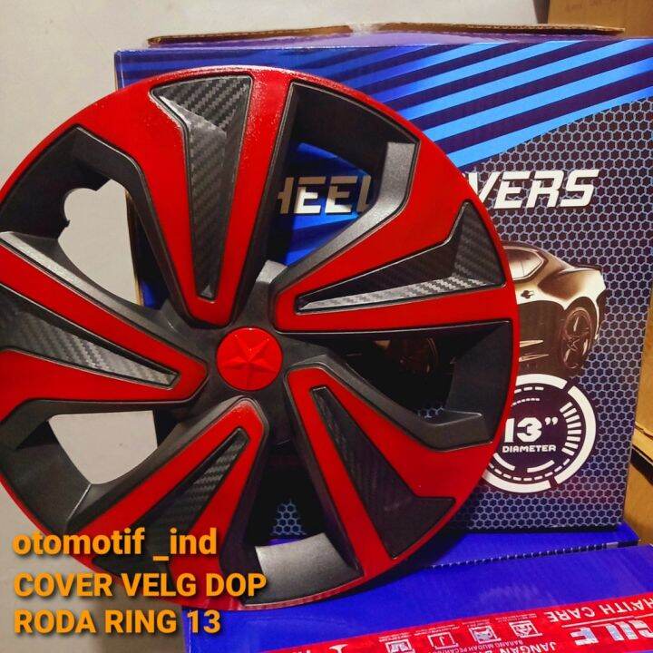 Cover Velg Dop Roda Ring 13 Merah Hitam Grand max Mega Carry Ayla L300 ...