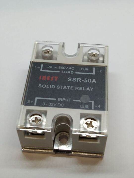 SSR-50A SOLID STATE RELAY ไฟเข้า 3-32VDC ไฟออก24~660VAC 50A พร้อมส่งจาก ...