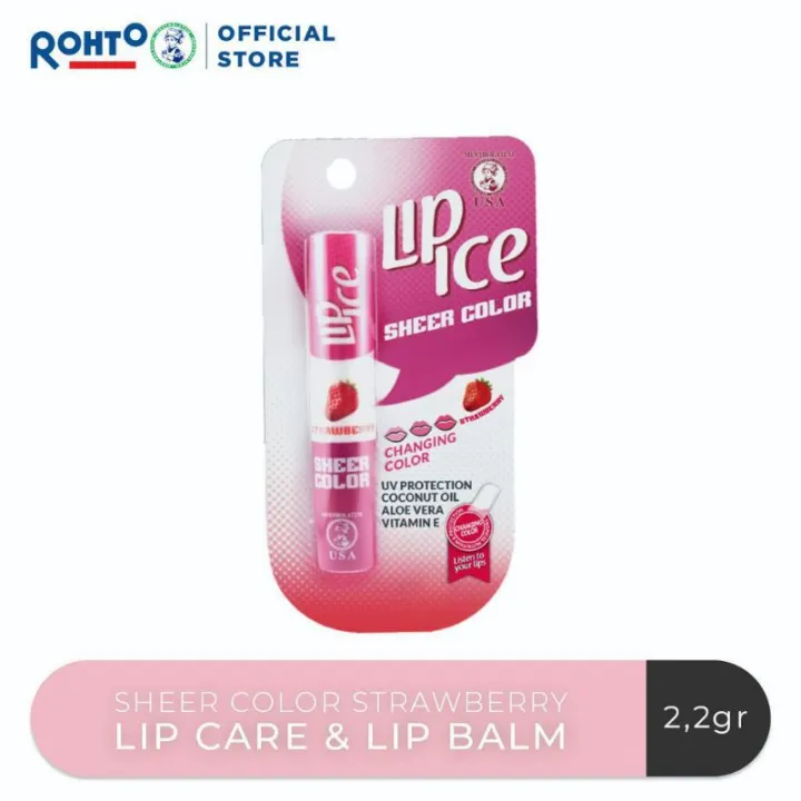 Lip Ice Sheer Color Strawberry dan Natural | Lazada Indonesia