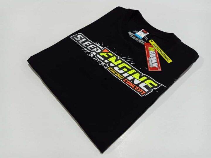 KAOS RACING ORIGINAL MEKANIK AMATIR @SLEEP ENGINE WARNA HITAM. KAOS ...