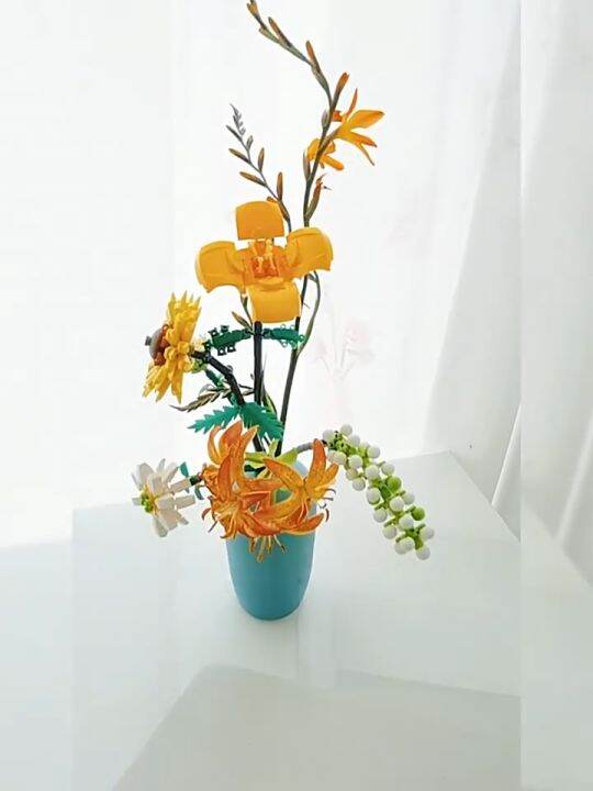LOZ Mainan Brick Balok Buket Bunga Blok Susun Bangunan Flower Bouquet ...