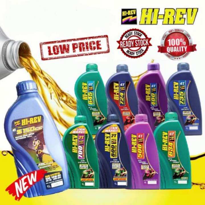 100% ORIGINAL 1L 1.2L MINYAK HI REV 4T HIREV RS150 Y15 150RS RSX 1.2L ...