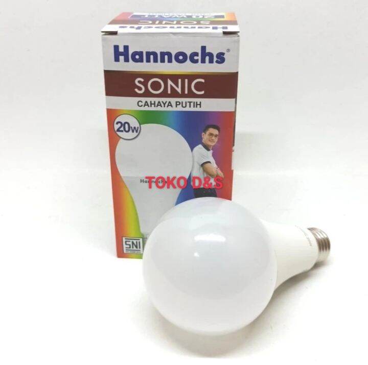 Lampu Hannoch Sonic LED 20 Wat Cahaya Putih Bulb Cool Daylight Bohlam | Lazada Indonesia