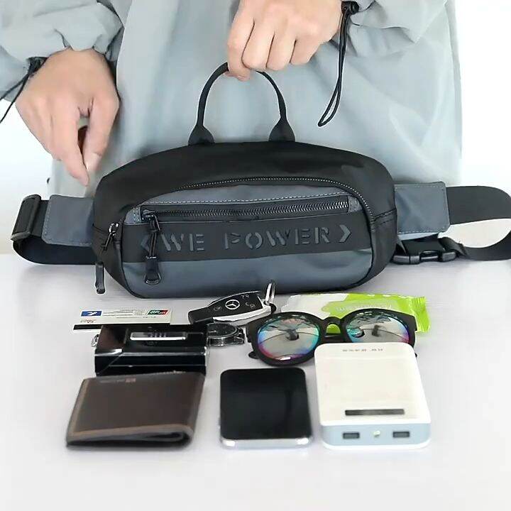 กระเป๋าคาดอก wepower ของแท้ ถือได้หิ้วได้ กระเป๋าคาดเอว | Lazada.co.th