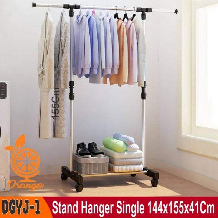 DGYJ-1 Stand Hanger Gantungan Baju Dengan 4 Roda Stand Hanger Singer ...