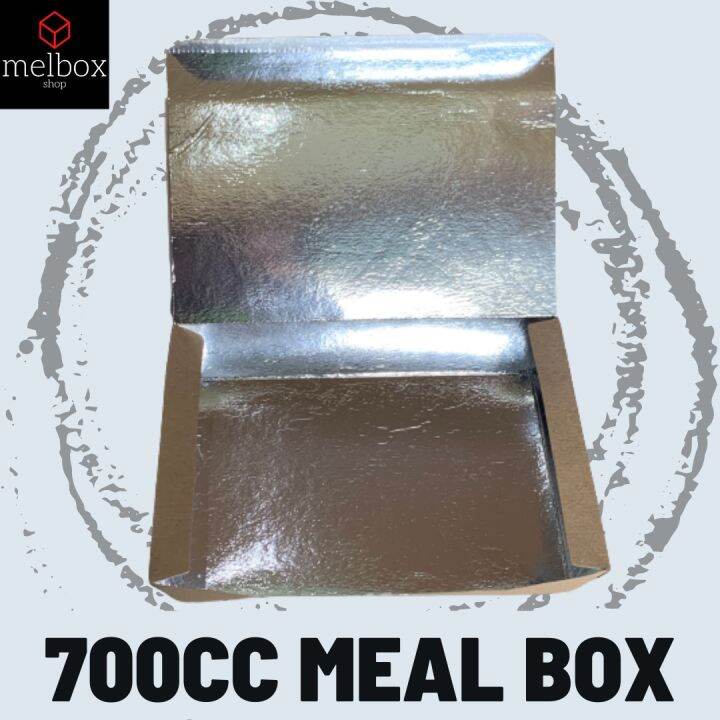 [50 pcs] Meal Box 700cc Take Out Box Silver Laminated | Lazada PH