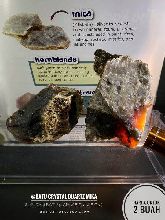 Batu Crystal Quartz Mika L14 atau Batu Kristal Kuarsa atau Batuan ...