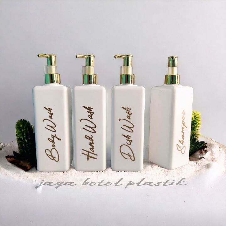 Botol Sabun Cair 500ml Putih Doff Model Kotak Wadah Isi Ulang Sabun Cair 500ml | Lazada Indonesia