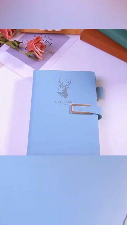 A5 Faux Leather Thick Business Notebook Sketch Journal Diary with Pen ...