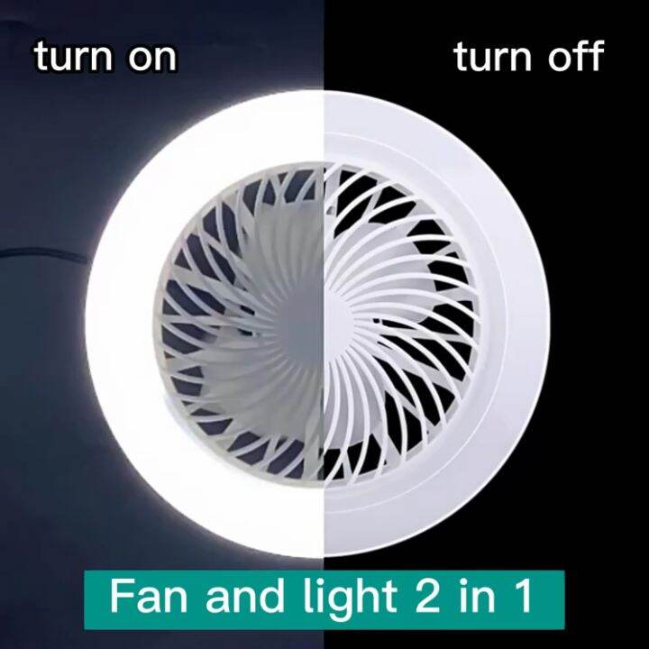 2 In 1 Led Fan Light For Room Ceiling Fan With Light Remote Control Fan ...