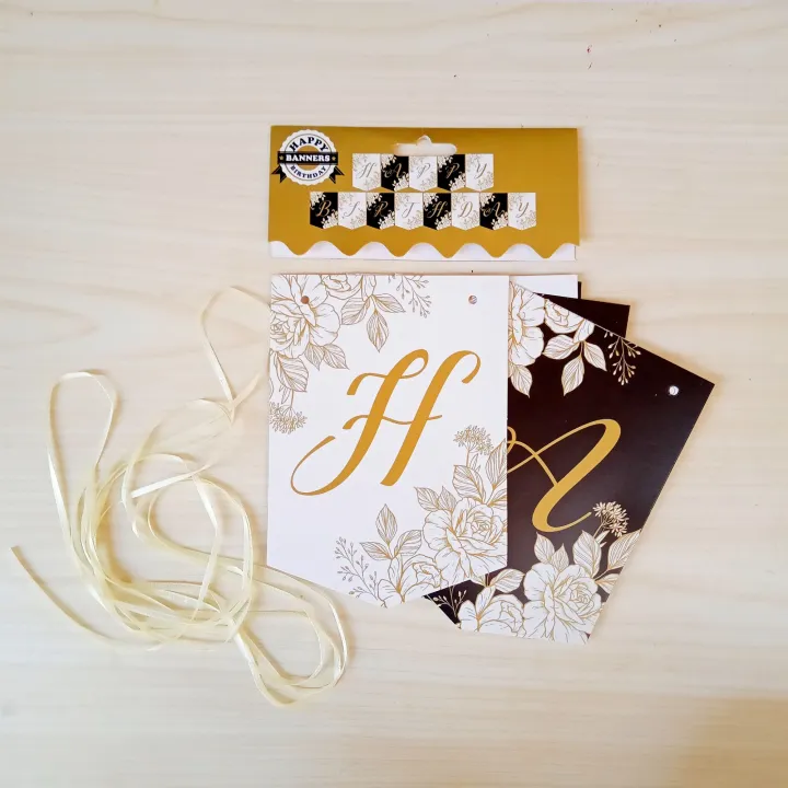 Banner Happy Birthday Motif Bunga / Banner Ulang Tahun Motif | Lazada ...