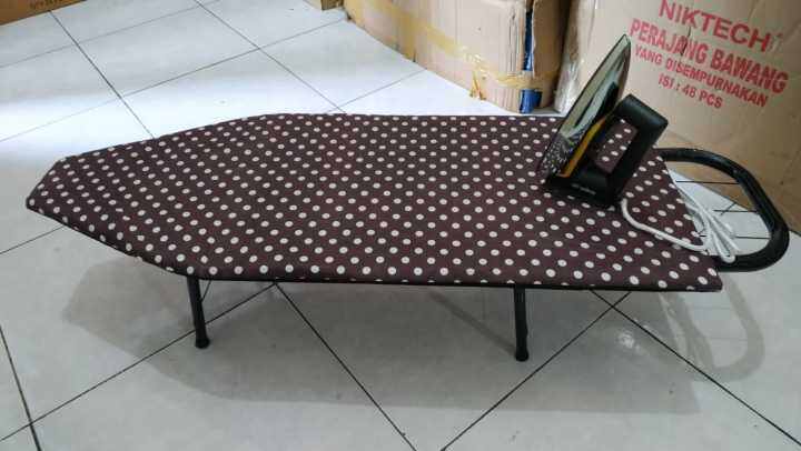 meja setrika duduk bahan partikel board lapisan spon | Lazada Indonesia