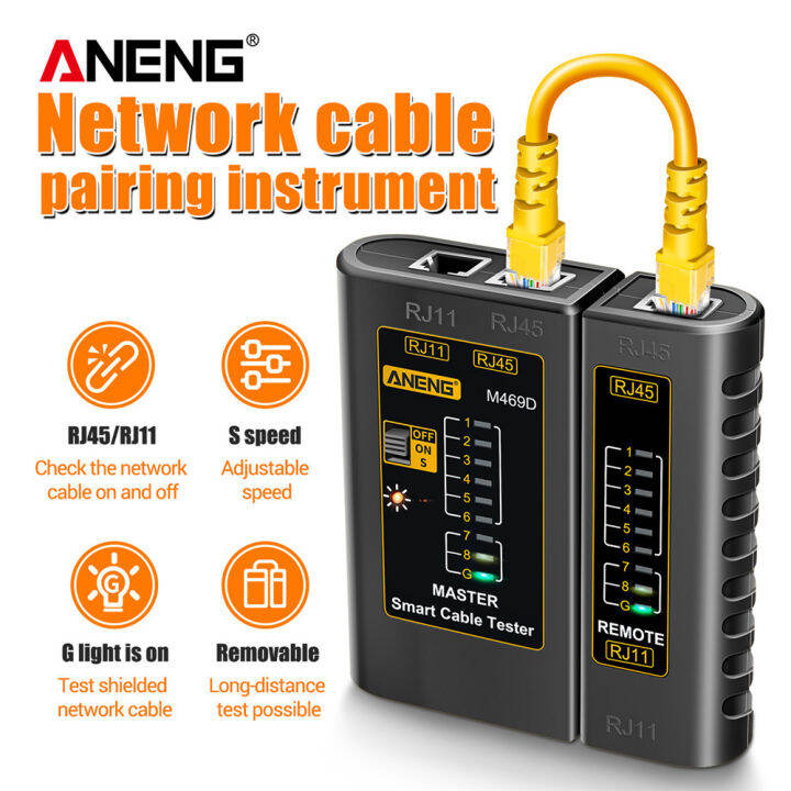 ANENG M469D RJ45 Cable lan tester Network Cable Tester RJ45 RJ11 RJ12 ...
